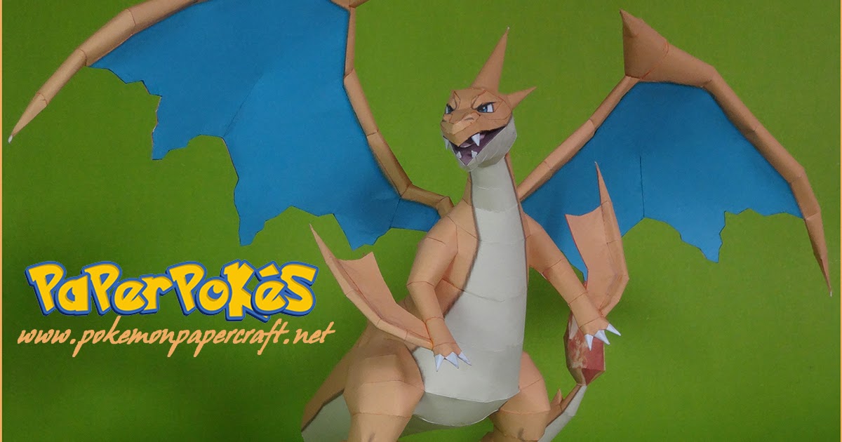 PaperPokés - Pokémon Papercraft: MEGA CHARIZARD Y - 20 YEARS OF POKÉMON!