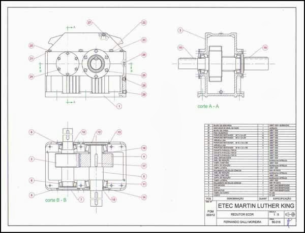 DESENHO TÉCNICO NA INDÚSTRIA: Redutores