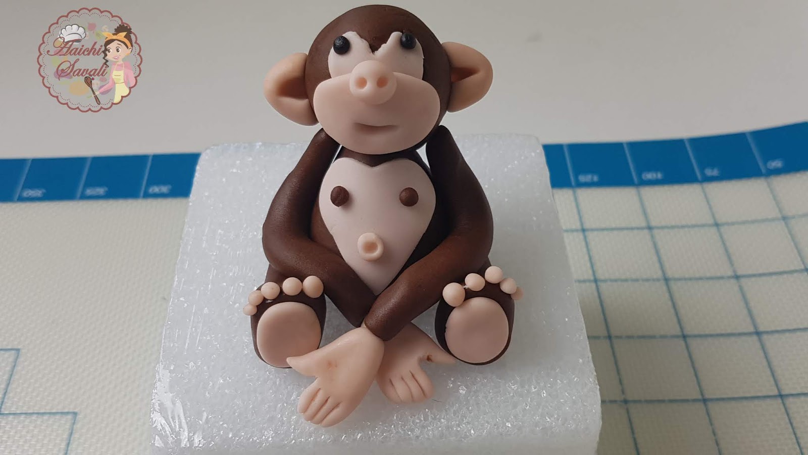 Learn to Create Delicate and Amazing Fondant Monkey: Edible Cake Topper ...