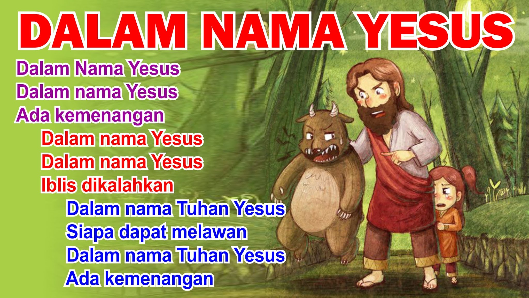 Lirik Lagu Pujian Rohani Kristen Sekolah Minggu Gereja Tuhan Yesus: Dalam nama Yesus Ada kemenangan