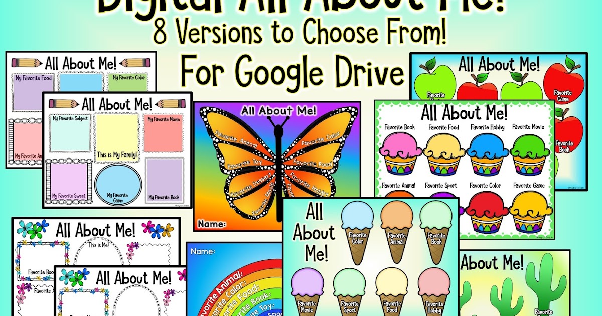 The Creative Colorful Classroom: Digital All About Me!