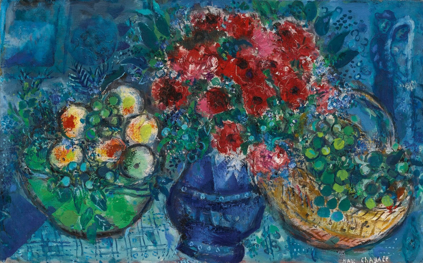 Marc Chagall (1887-1985) | Flowers and lovers | Tutt'Art@ | Masterpieces