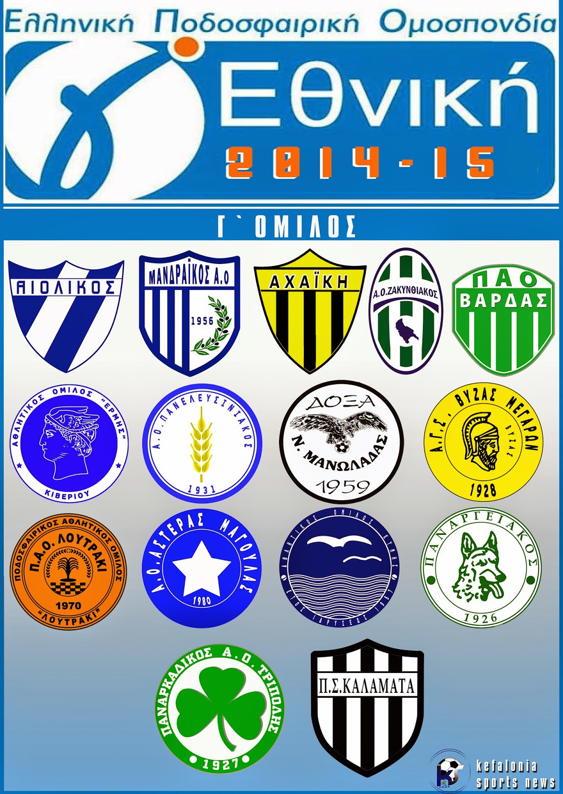 ksn Γ’ Εθνική – Το πρόγραμμα του γ` ομιλου - Kefalonia Sports News