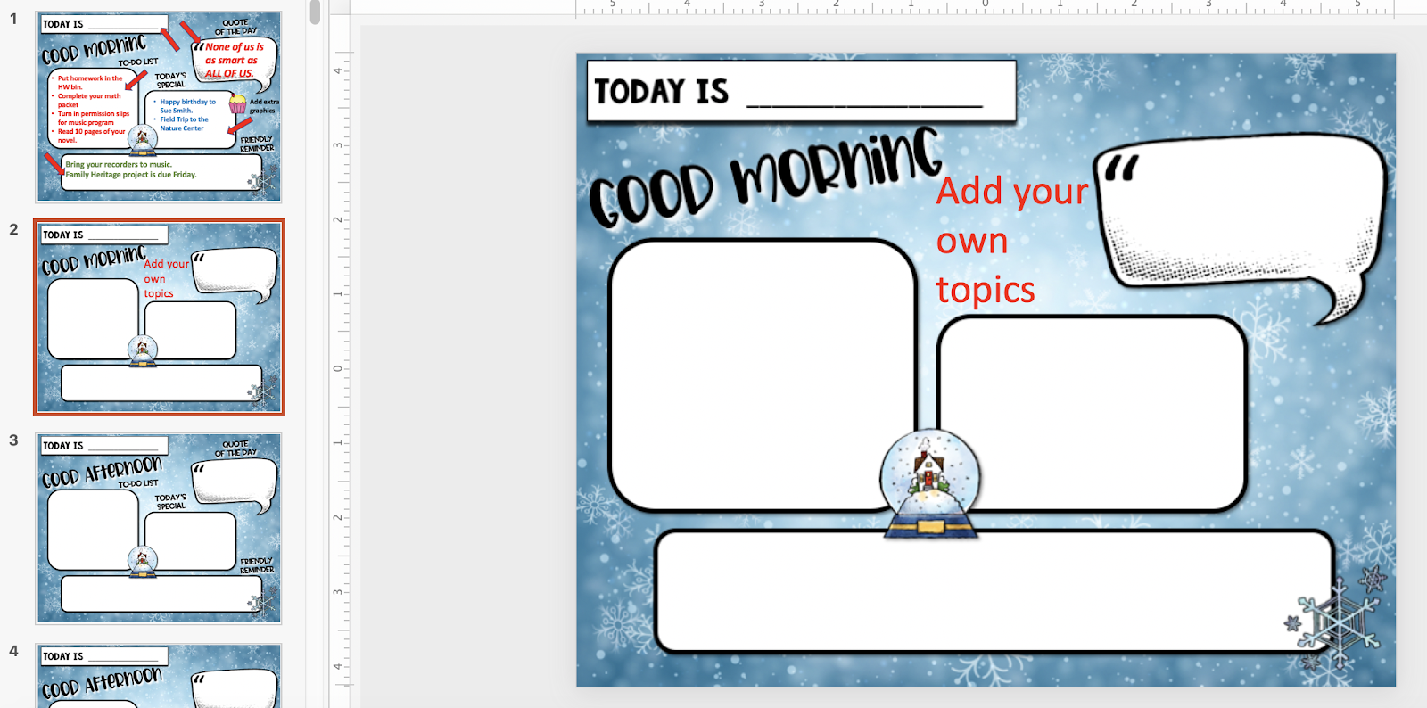 Benefits of Using Google Slides for Morning Messages With FREEBIE ...