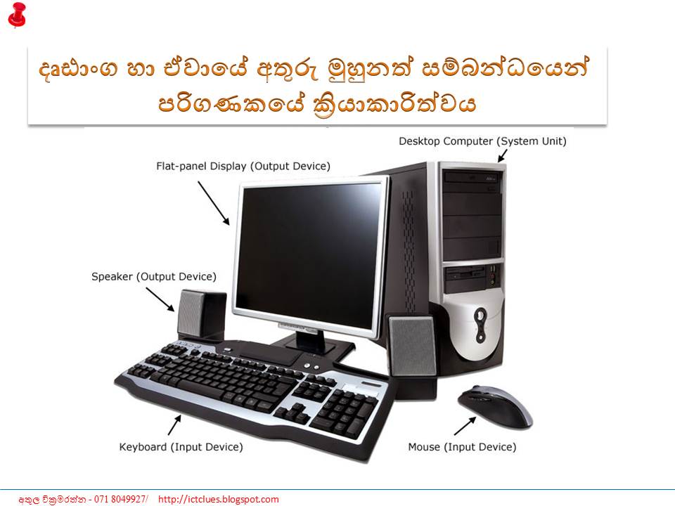 A/L and O/L ICT clues : 2.2 දෘඪාංග හා ඒවායේ අතුරු මුහුනත් සම්බන්ධයෙන් ...