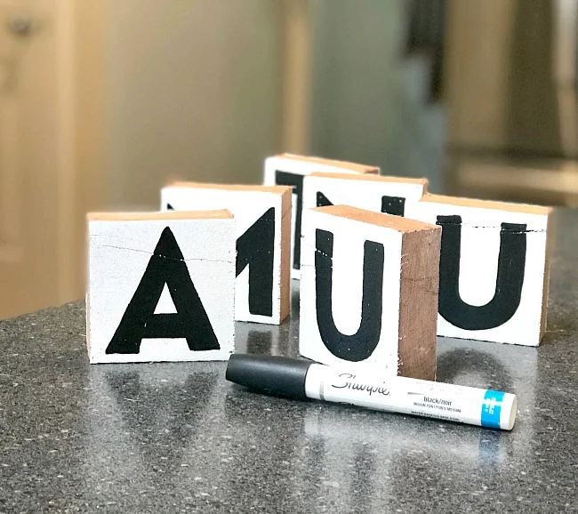 How to Make Rustic Letter Blocks