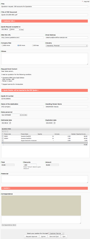 Workflow Sample: Fully Automated Quote Creation Workflow