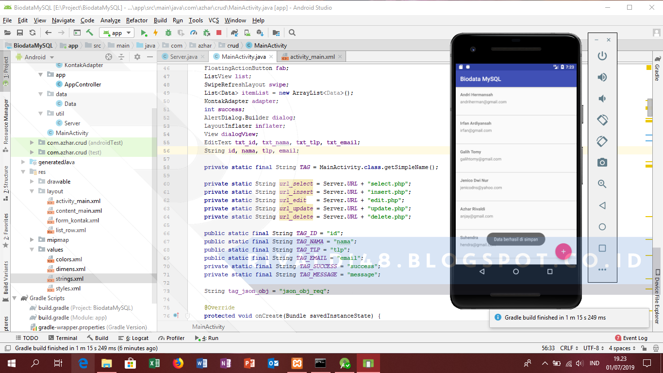 Membuat Aplikasi Android Crud Menggunakan Database Mysql Dengan Library