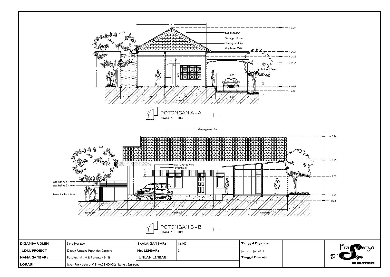 Belajar & Berbagi Ilmu: Rencana Pagar dan Carport Rumah