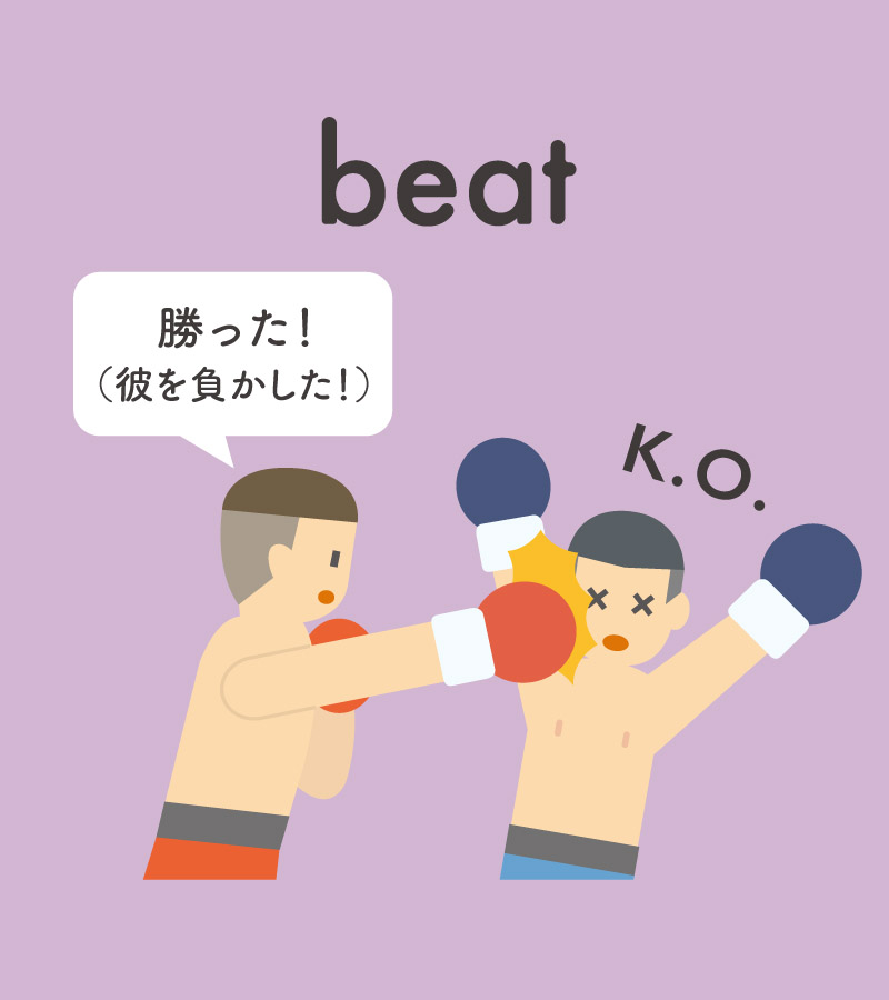 win と beat の違いとは？