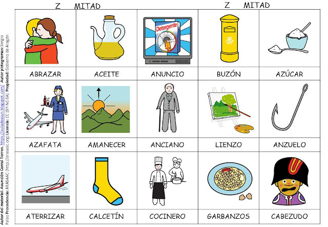 AUDICIÓN Y LENGUAJE: ARTICULACIÓN: SONIDO Z INICIAL Y POSICIÓN MEDIA