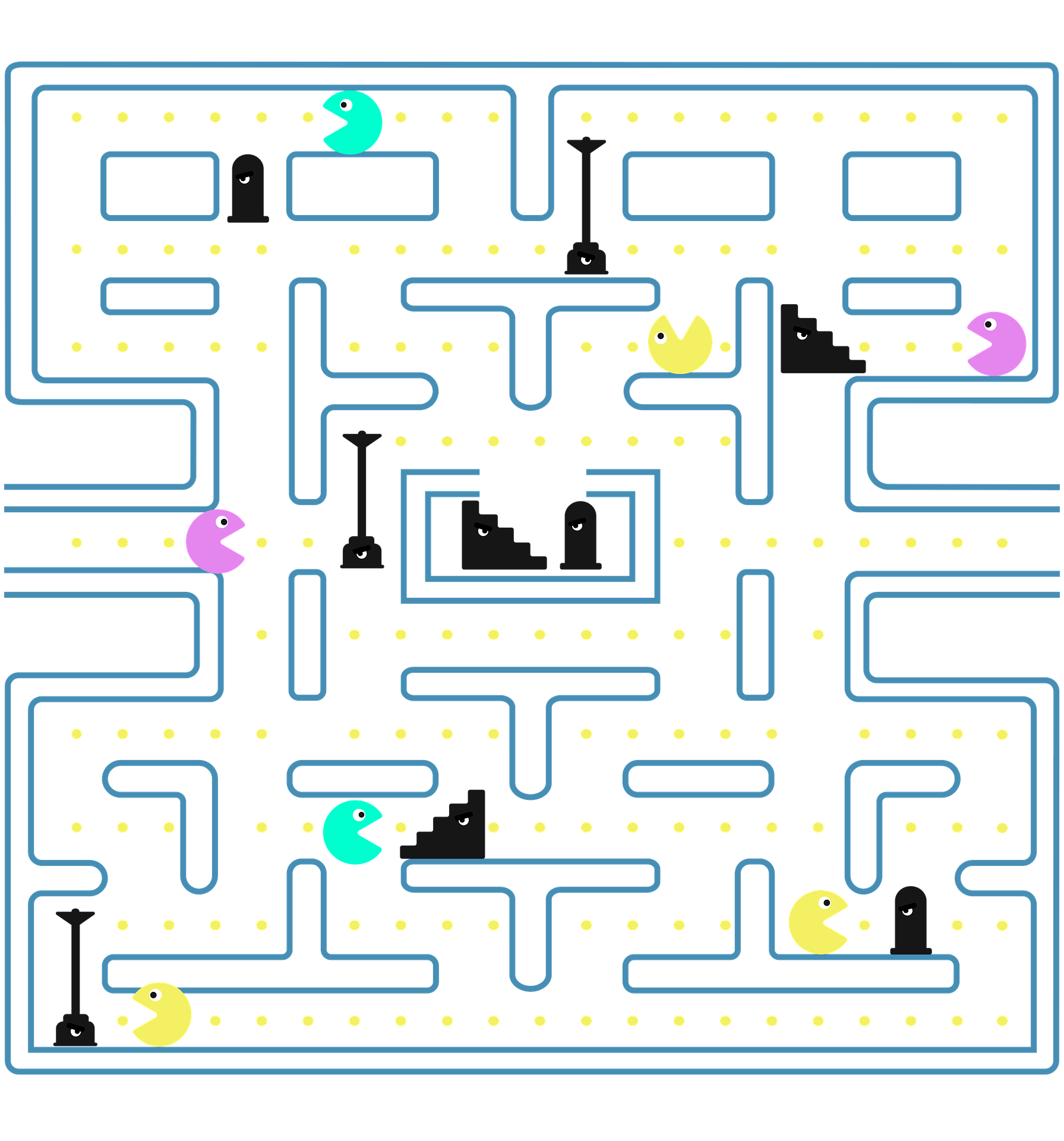 HOW TO CODE A PACMAN GAME NO MAZE how-to-code-a-pacman-game-no-maze
