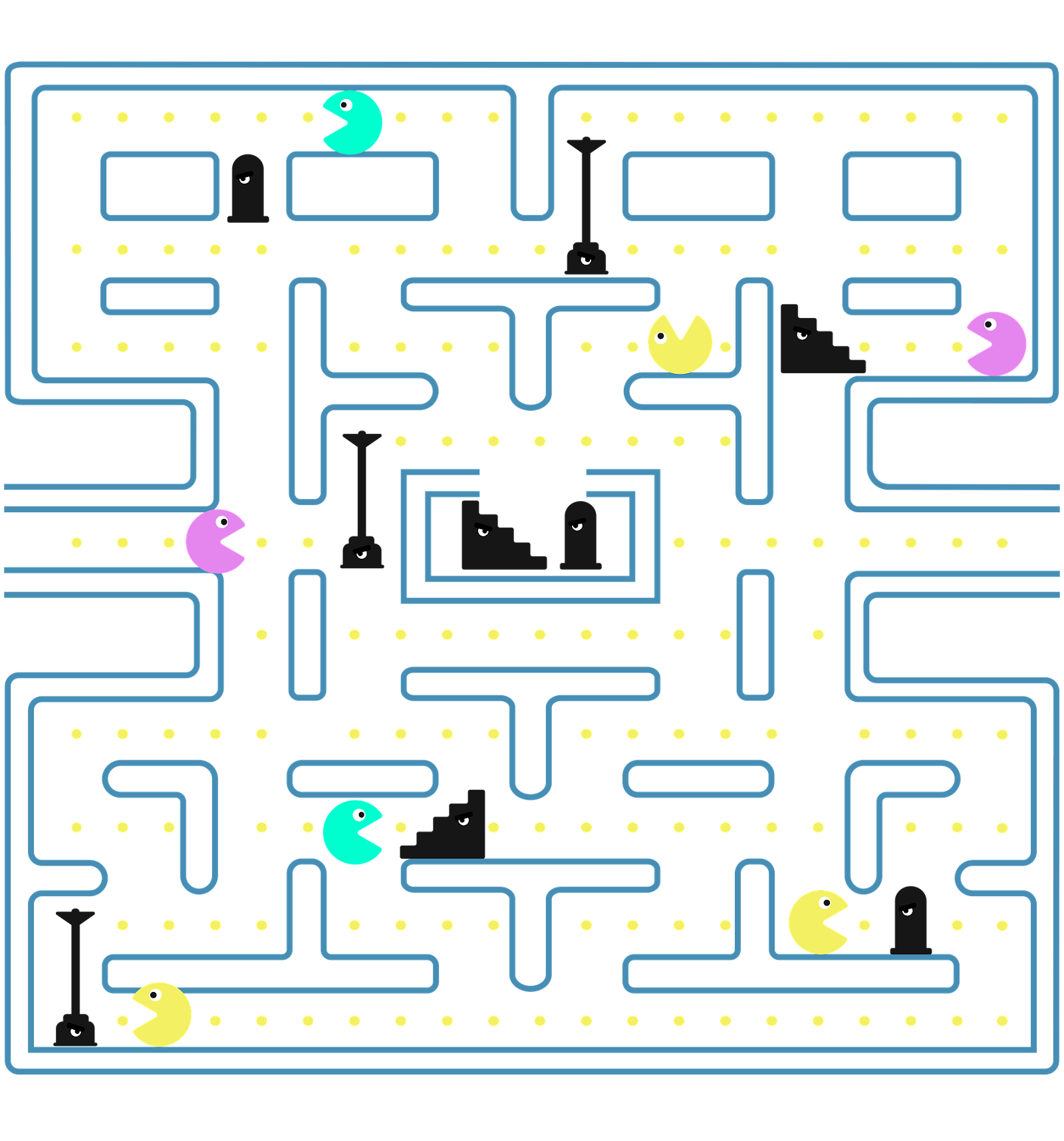 HOW TO CODE A PACMAN GAME (NO MAZE)