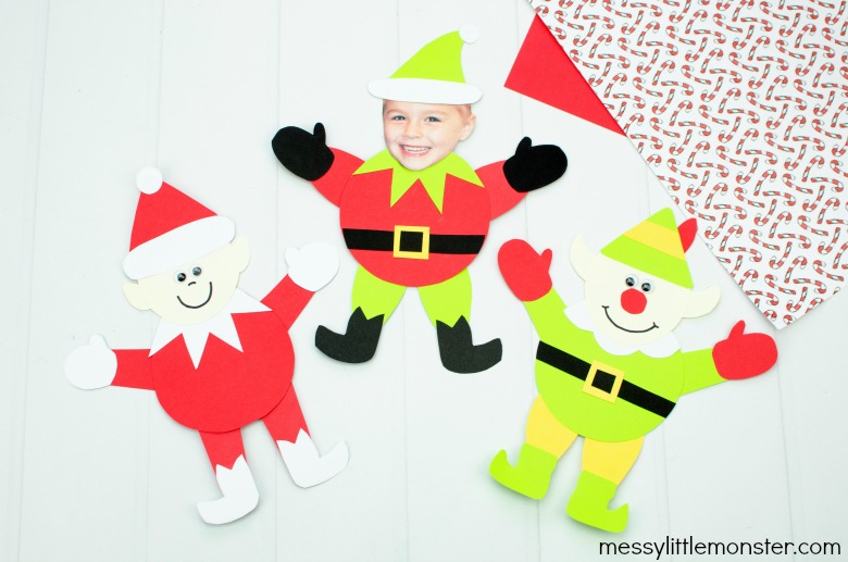 Mix and Match Paper Elf Craft (with printable template) - Messy Little ...