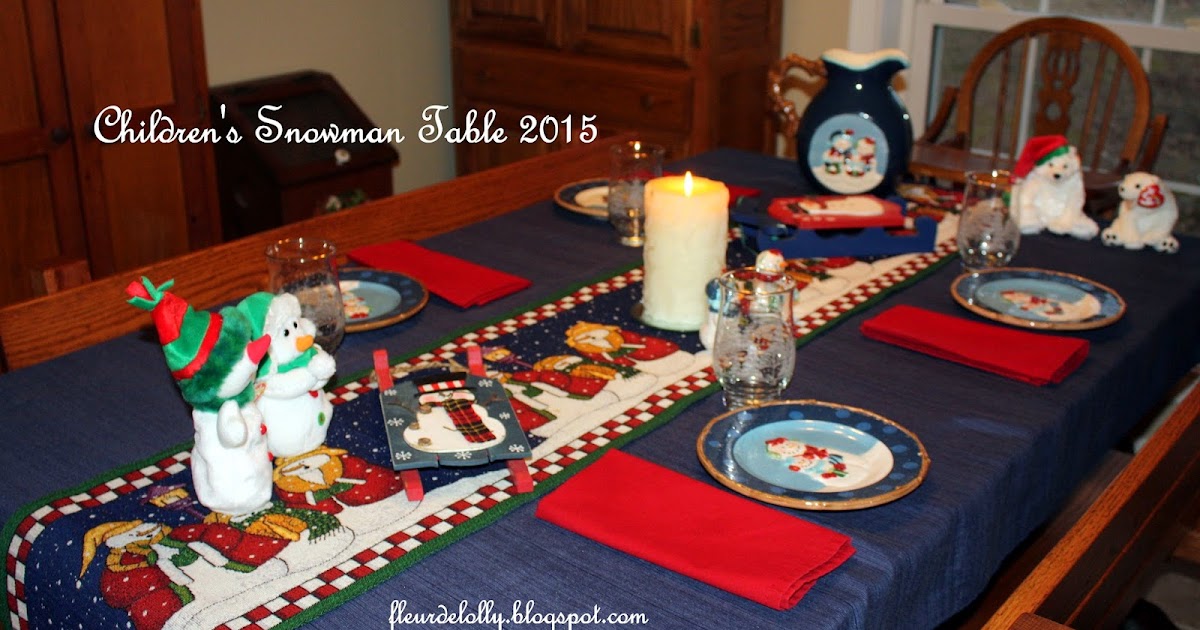 Fleur de Lolly: Children's Snowman Table 2015