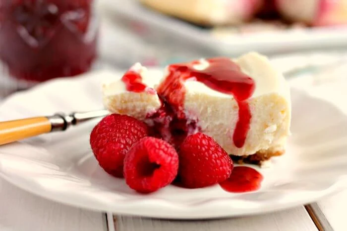 Baked Raspberry Cheesecake - A Cornish Food Blog | Jam and Clotted Cream