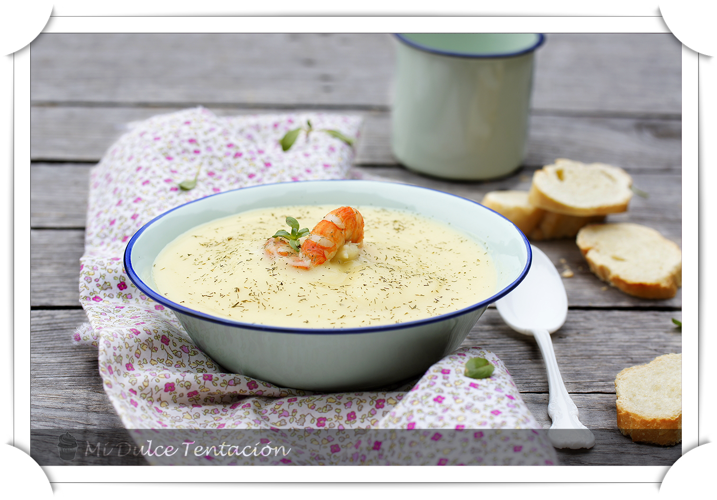 Mi dulce tentación: Crema suave de Patata con Langostinos