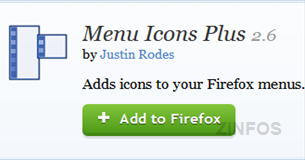 Firefox - personnaliser vos menus avec Menu Icons Plus 2.6 - ZinfosWeb