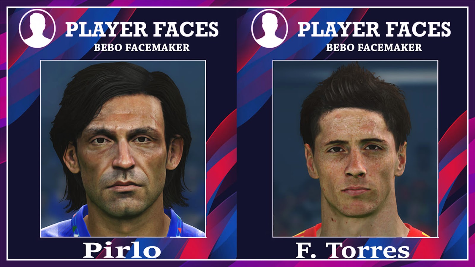 [ PES 2017 ] New Face Pirlo & Torres by Bebo Facemaker 2002