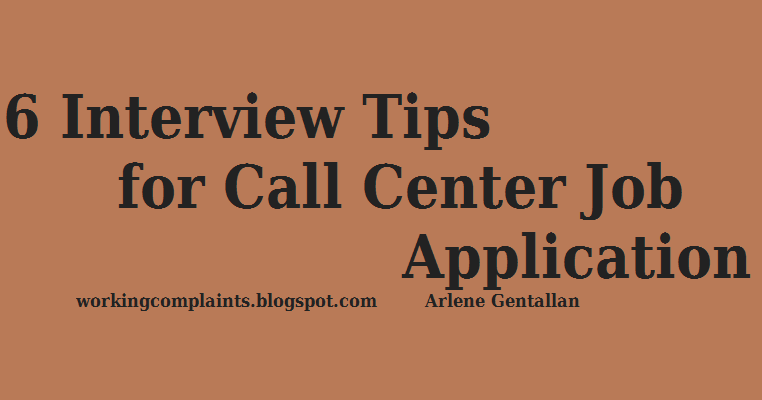 6 Interview Tips for Call Center Job Application