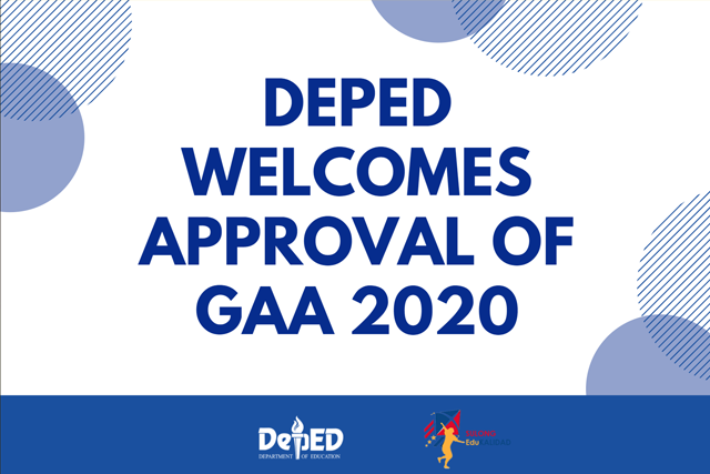DepEd welcomes approval of GAA 2020 – News BEaST Ph