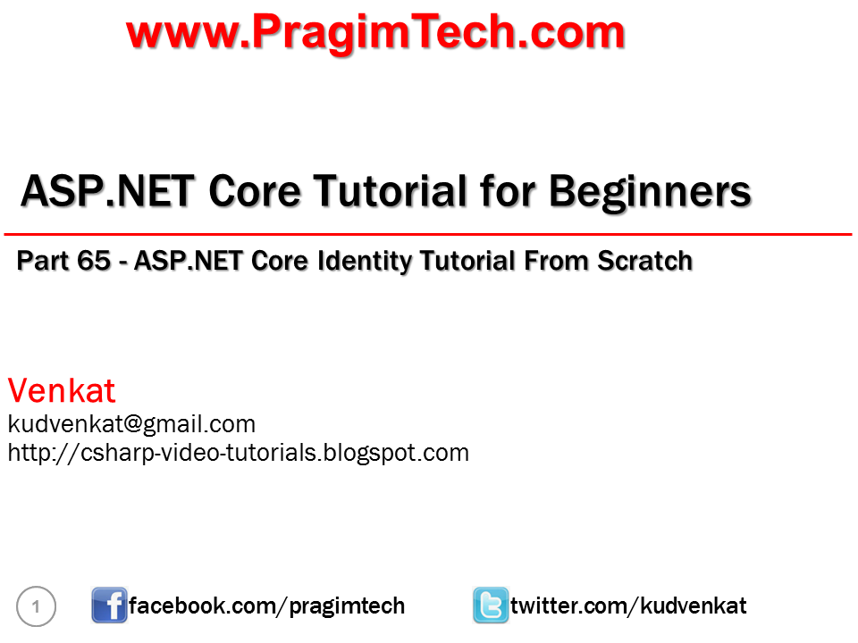 Sql Server Net And C Video Tutorial Aspnet Core Identity Tutorial From Scratch Slides