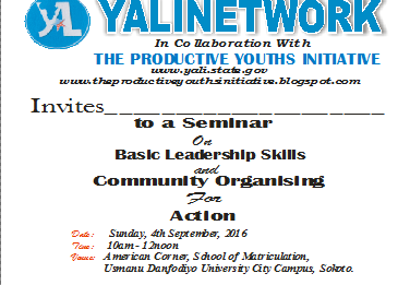 The Productive Youths Development Initiative: INVITATION ! INVITATION ...