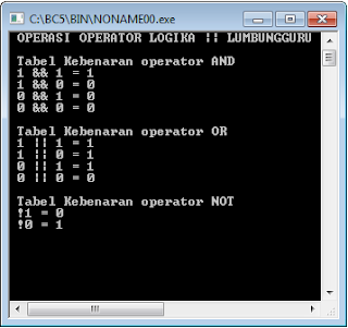 002 Operator Logika Dasar pada Pemrograman C++ - Lumbung Guru