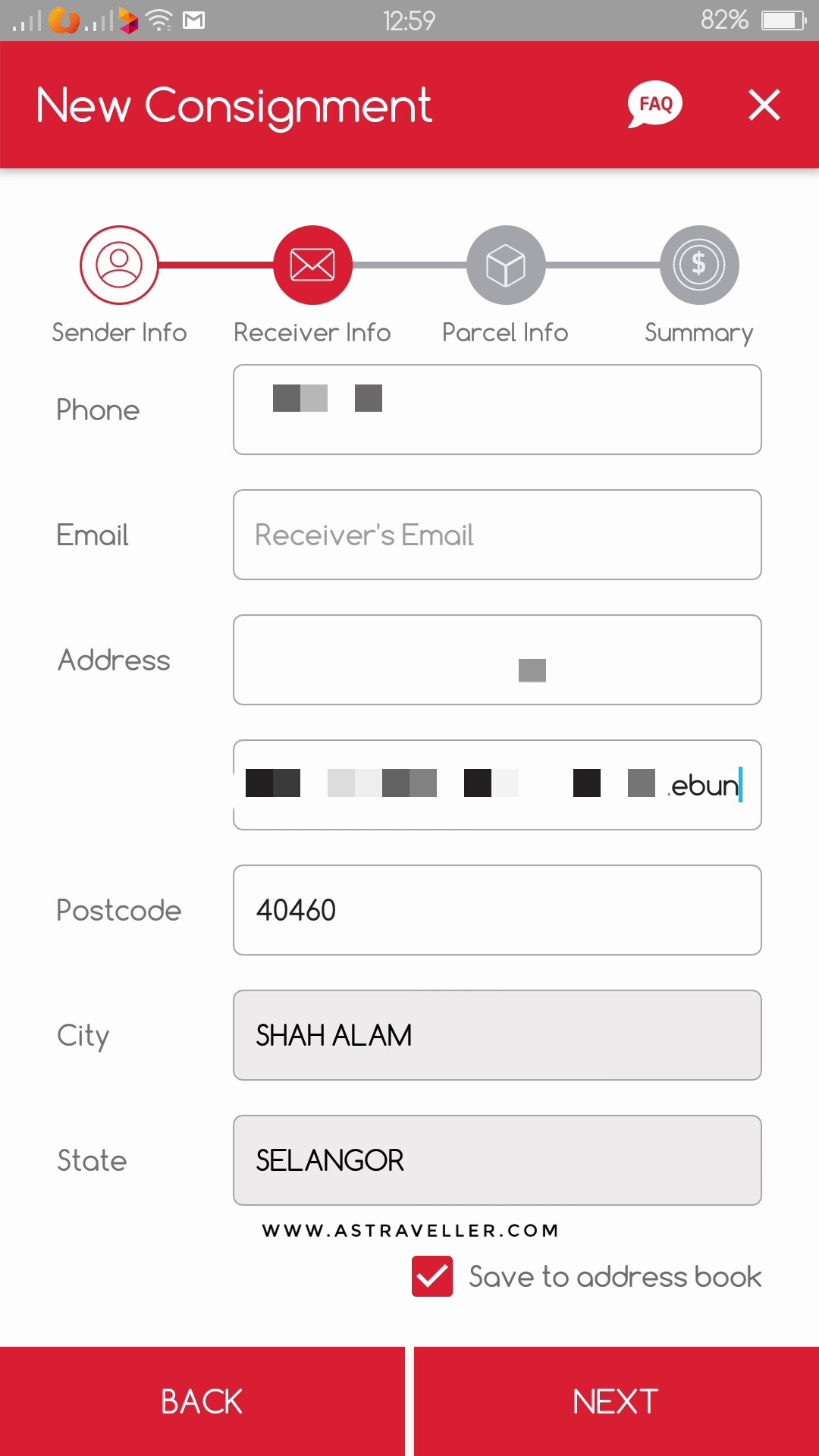 Pos Laju: E-Consignment Note / E-Nota Konsainan