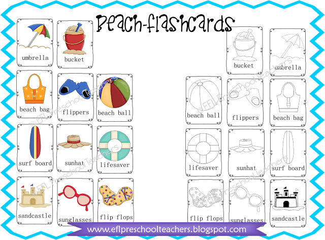 ESL/EFL Preschool Teachers: Beach Theme for English Language Learners