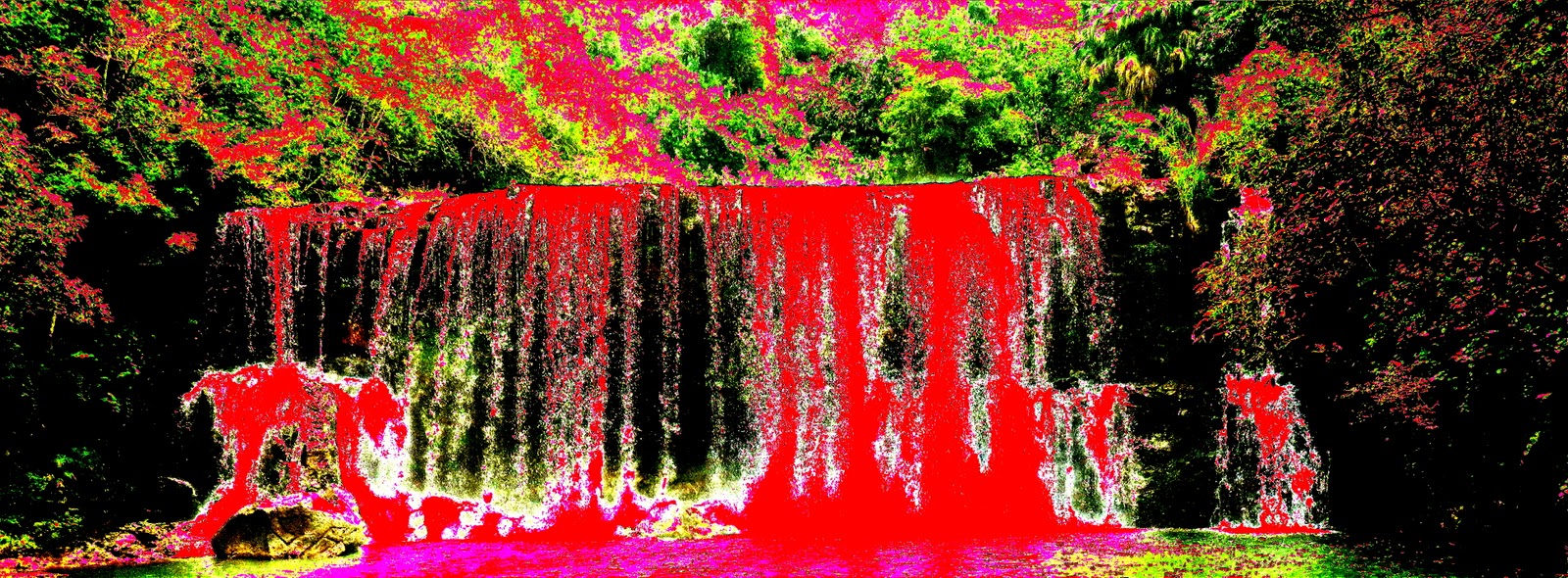Psychedelic Waterfall: So we stumbled upon a Psychedelic Waterfall one ...
