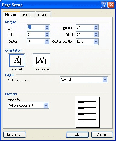 Information technology : Page Layout Tab/Design Tab
