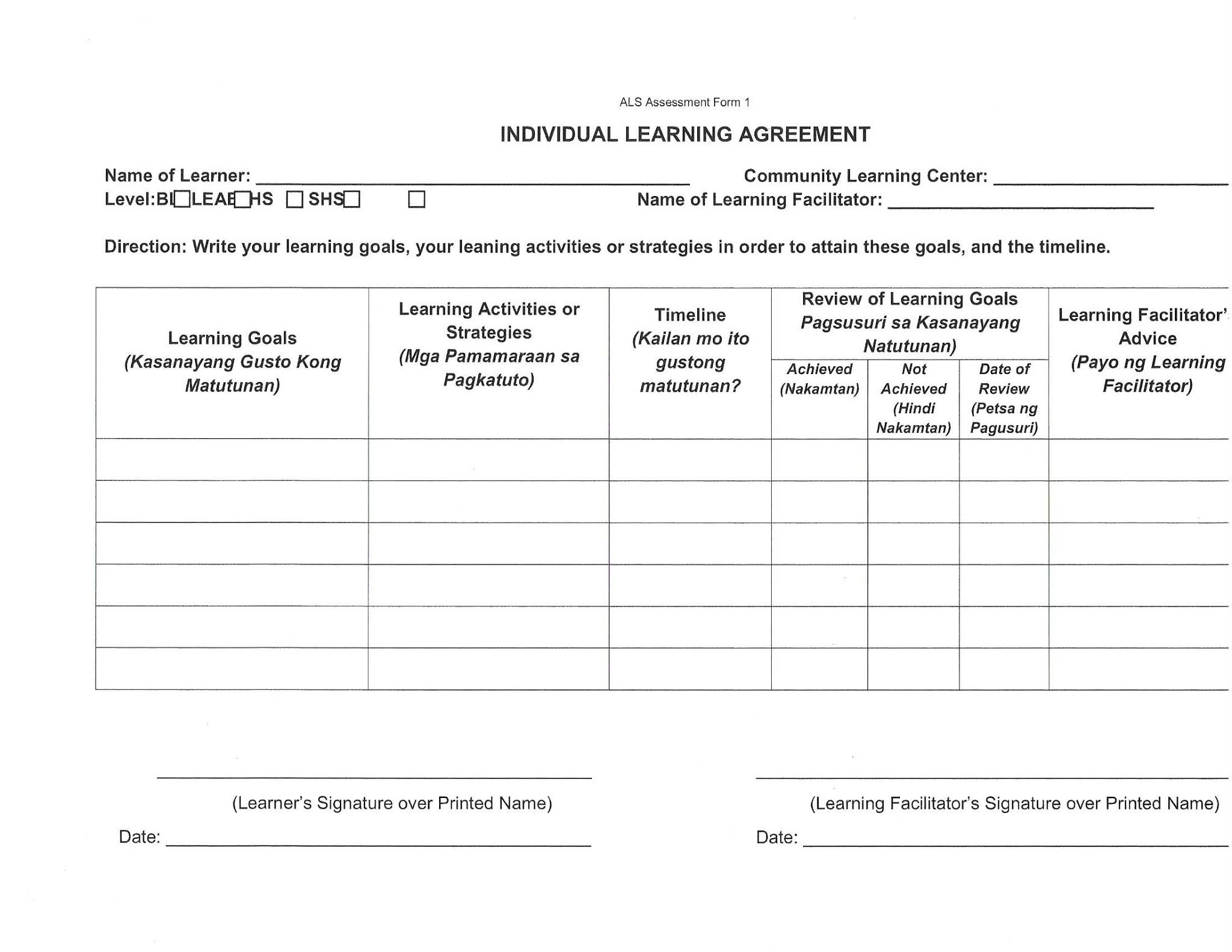 Alternative Learning System: February 2021
