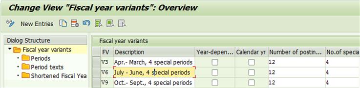 Basic Settings - Fiscal Year and Fiscal Year Variants