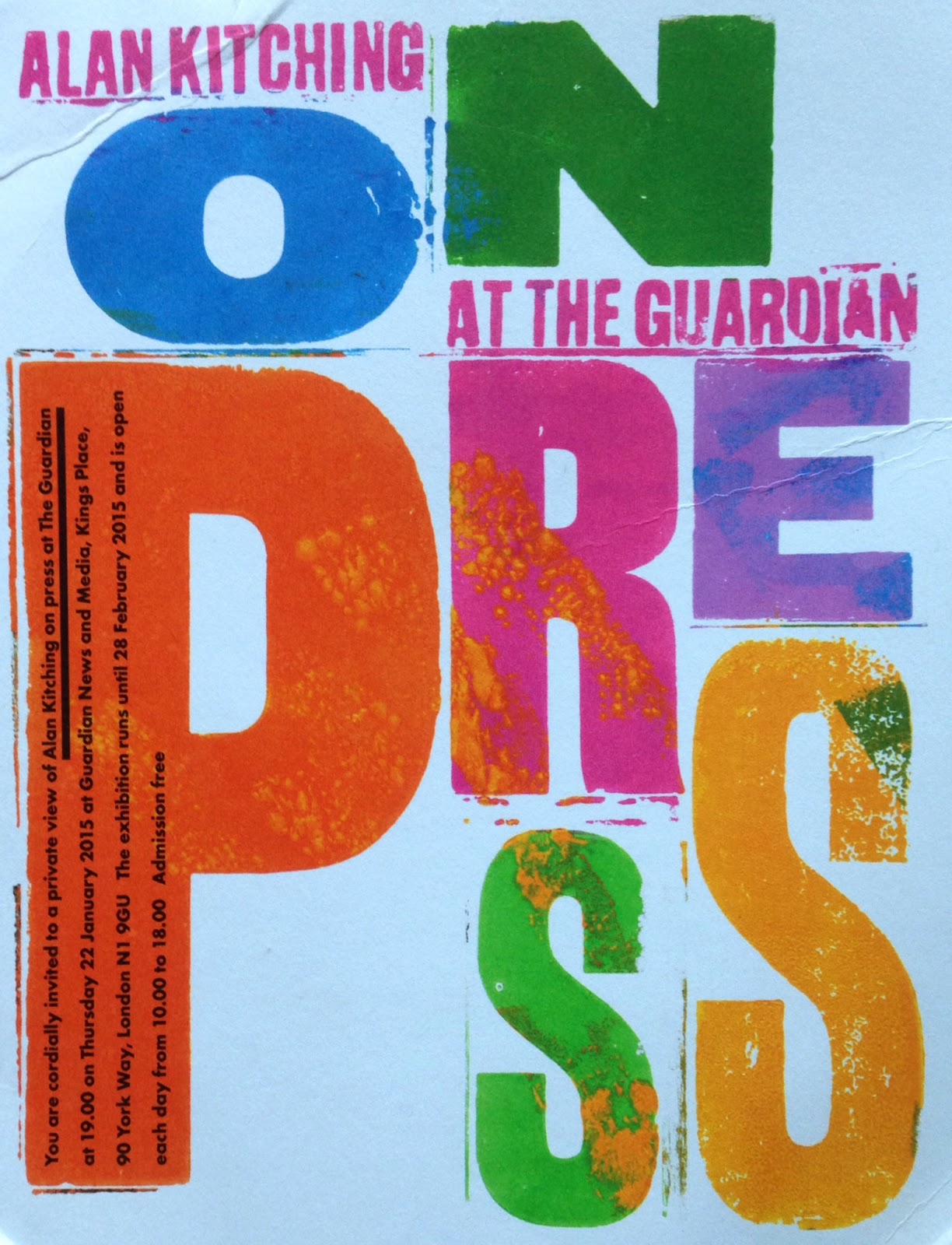 Justin's Amazing World At Fenner Paper: On Press - Alan Kitching at the ...