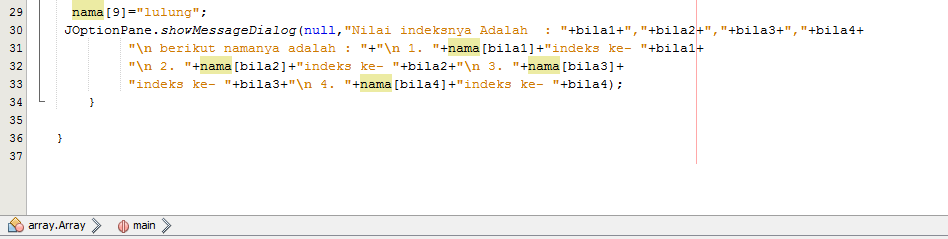 Array dan Perulangan pada Java | Blog of Sandi