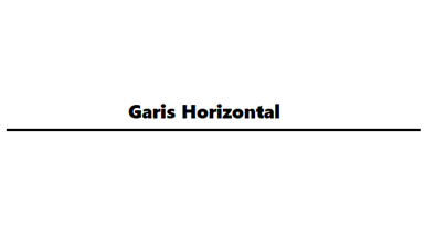 Pengertian Garis Horizontal - Sosial79