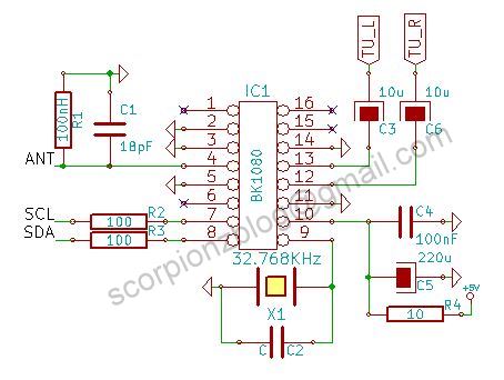 I2C FM Receiver Circuit with LCD - 16F88 BK1080 ~ Scorpionz ...