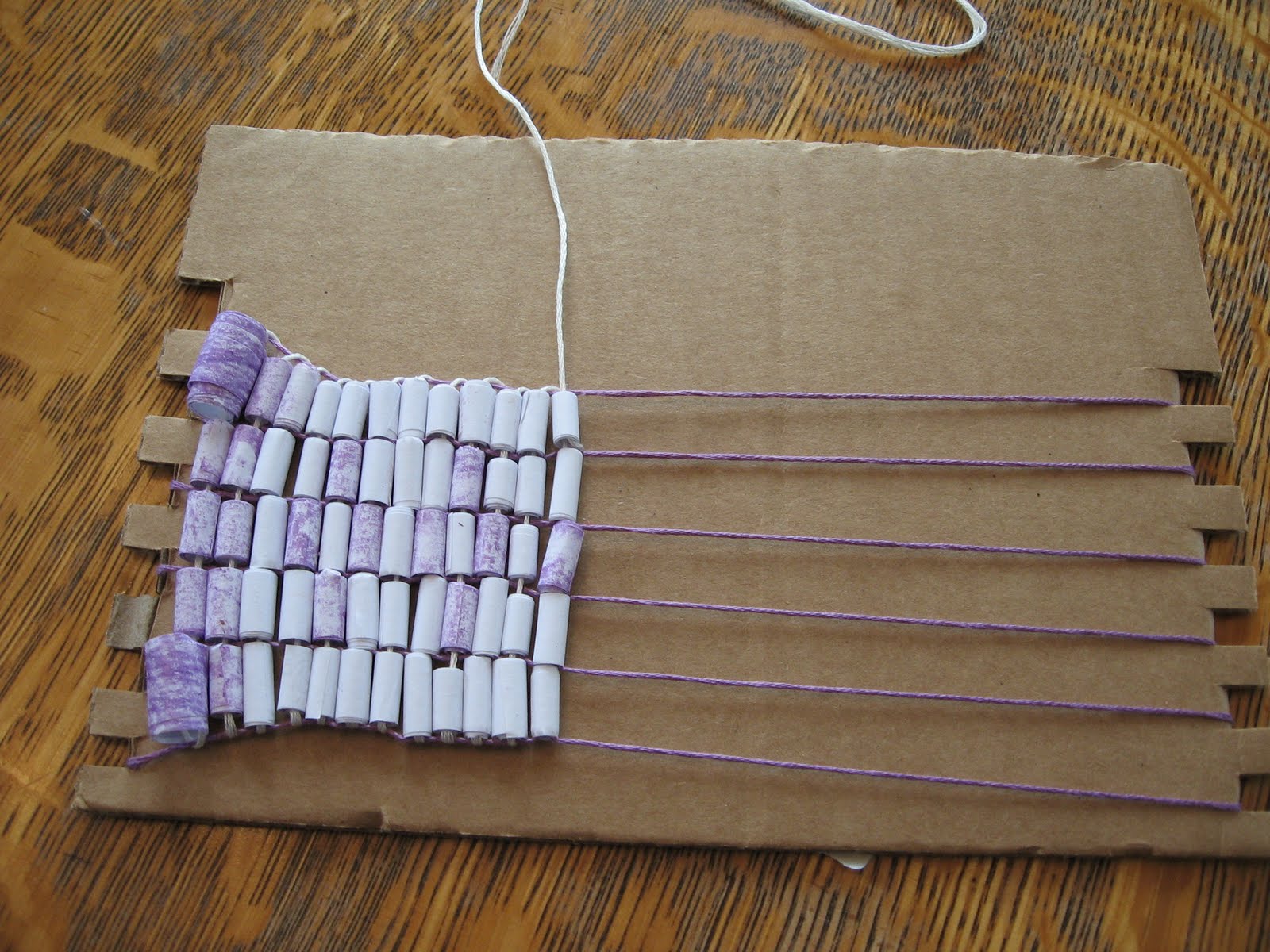 Almost Unschoolers: Paper Wampum Belts - Thanksgiving Craft