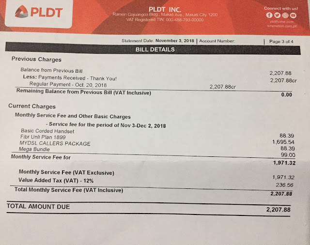 Dropped like a Hatputito: PLDT | Fibr Plan Plus Additional Billing