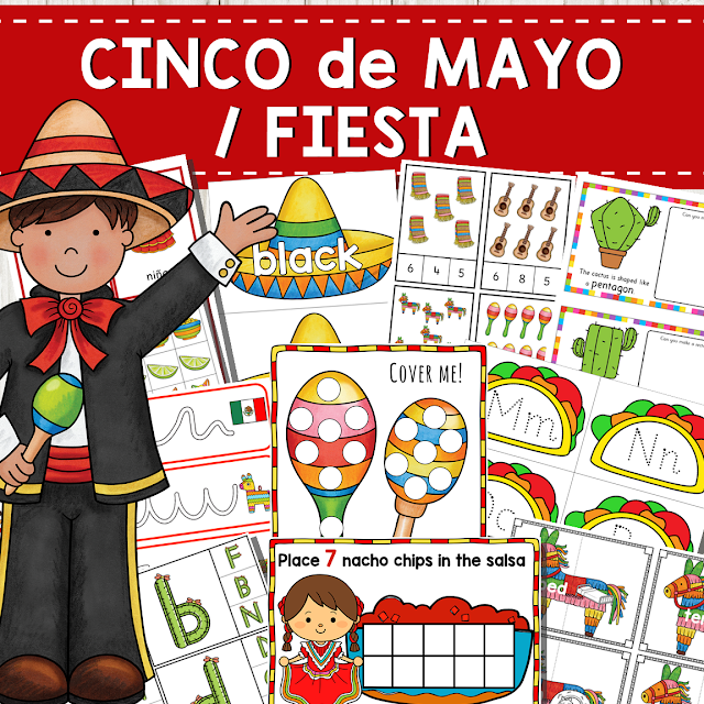 Fiesta and Cinco de Mayo Preschool Math and Literacy Mini Unit | The ...