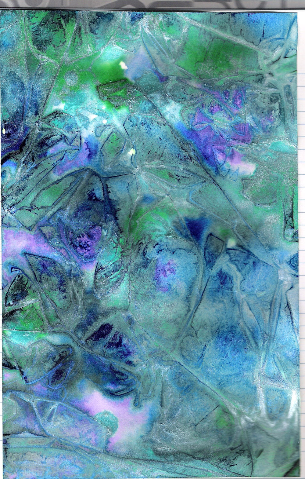 Trish Taylor Calligraphy: Saran Wrap/Painted Backgrounds