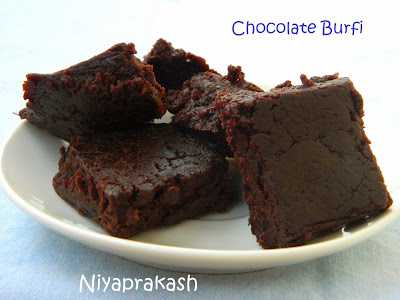 Niya's World: Chocolate Burfi (Recipe from 'The Hindu', Chennai Edition)