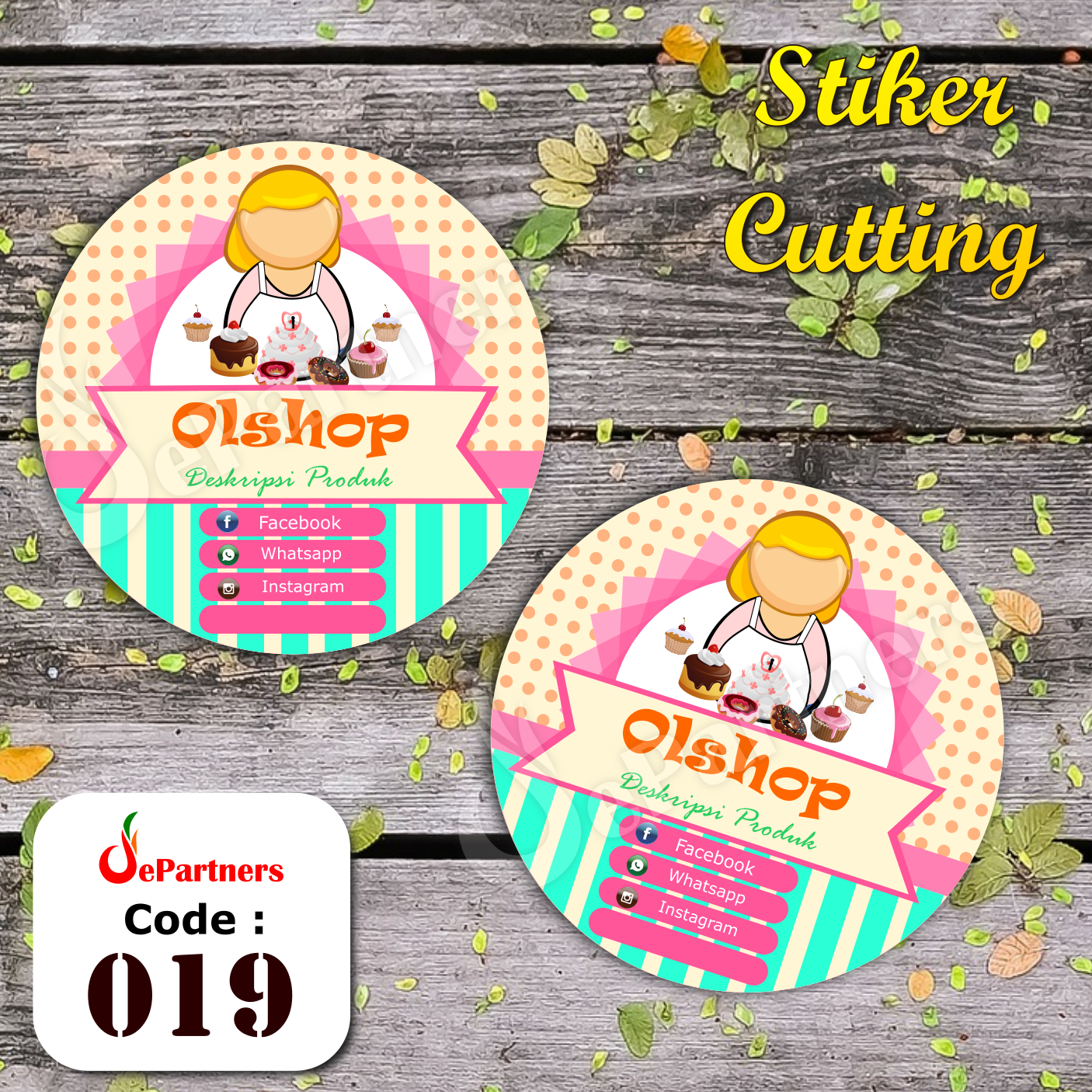 Percetakan Murah Balikpapan: DESAIN STIKER OLSHOP (STIKER CUTTING ...