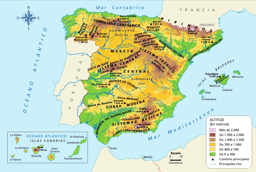 APRENDIENDO JUNTOS: EL RELIEVE DE LA PENÍNSULA IBÉRICA