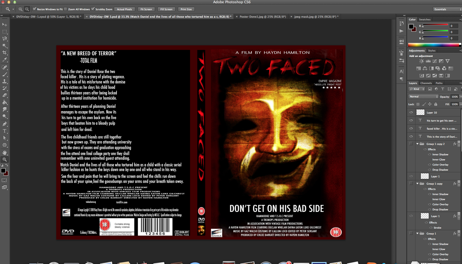 Graphics: Two Faced DVD Sleeve.
