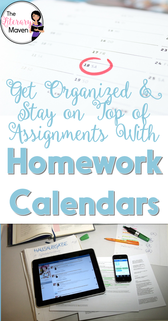 Get Organized & Stay on Top of Assignments With Homework Calendars ...