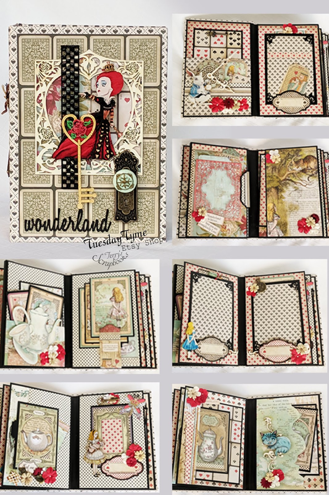 Terry's Scrapbooks: Stamperia Alice In Wonderland Scrapbook Mini Album