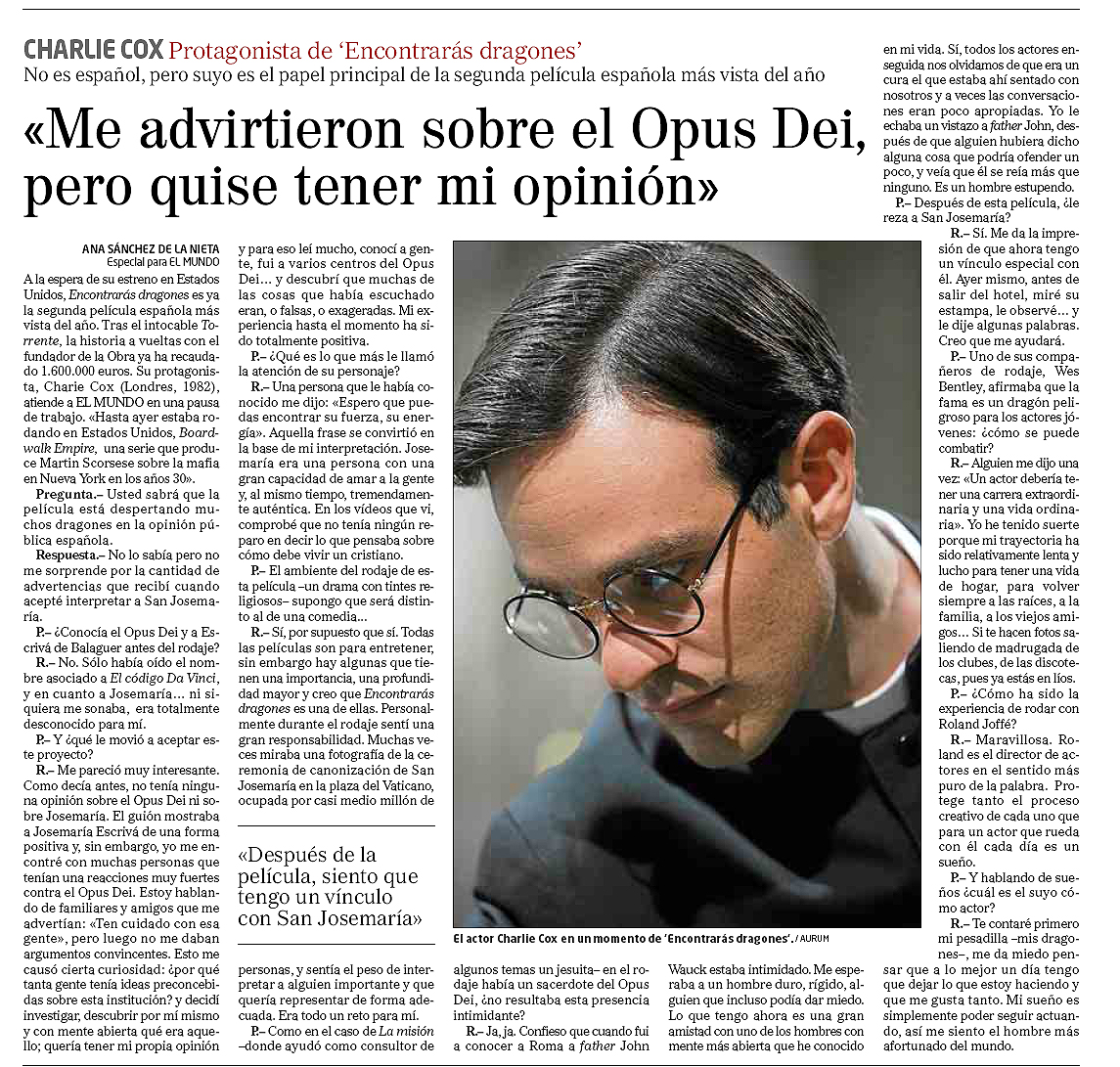 Vivir de cara a Dios: Charlie Fox y su protagonismo en “Encontrarás ...