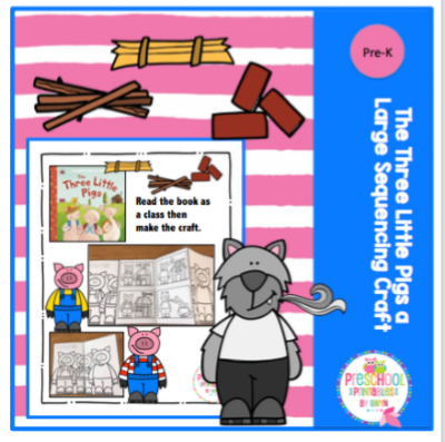 The Three Little Pigs a Sequencing Craft ~ Preschool Printables